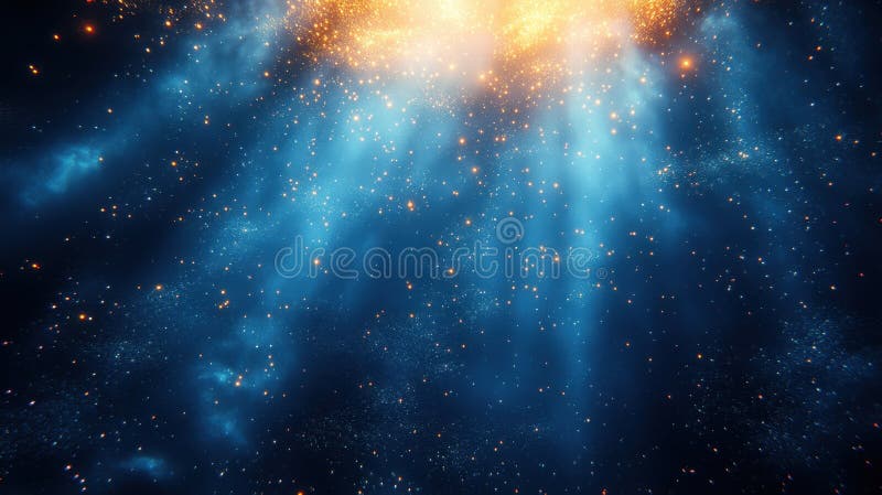 Cosmic Dust and Starlight Nebula Background Stock Illustration ...