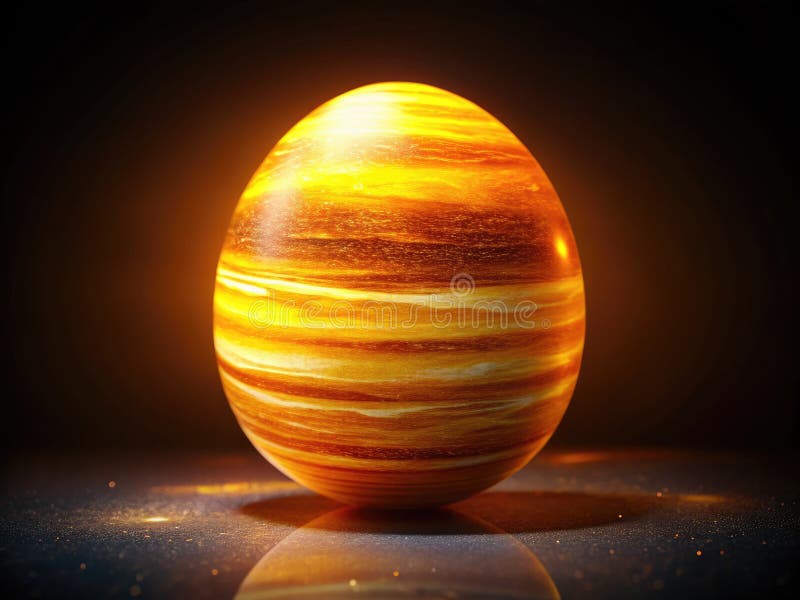 A Cosmic Easter Egg a Glowing Celestial Portrait of a Space Planet ...