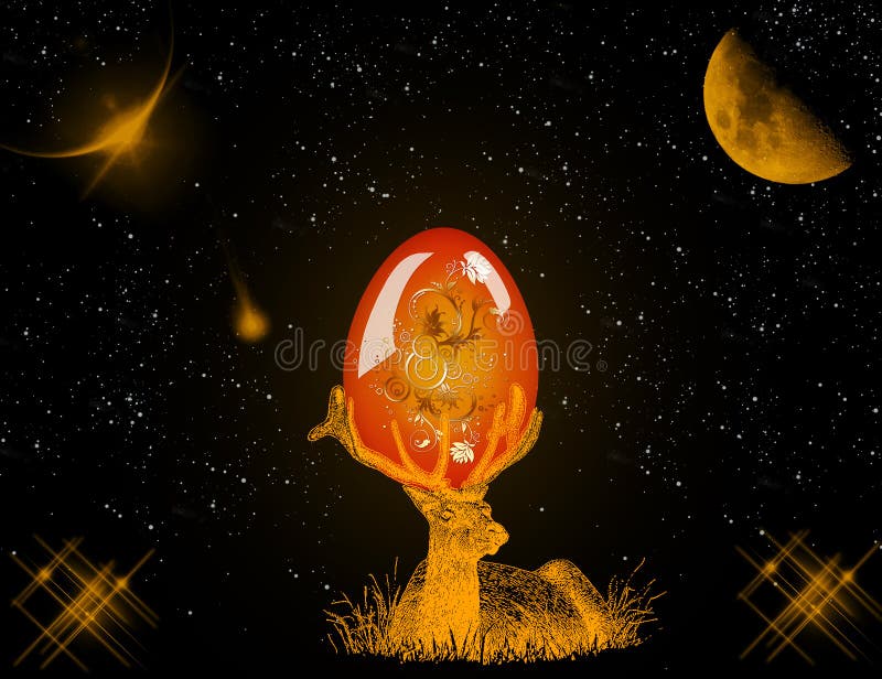 Cosmic egg stock illustration. Illustration of emerald - 46577035