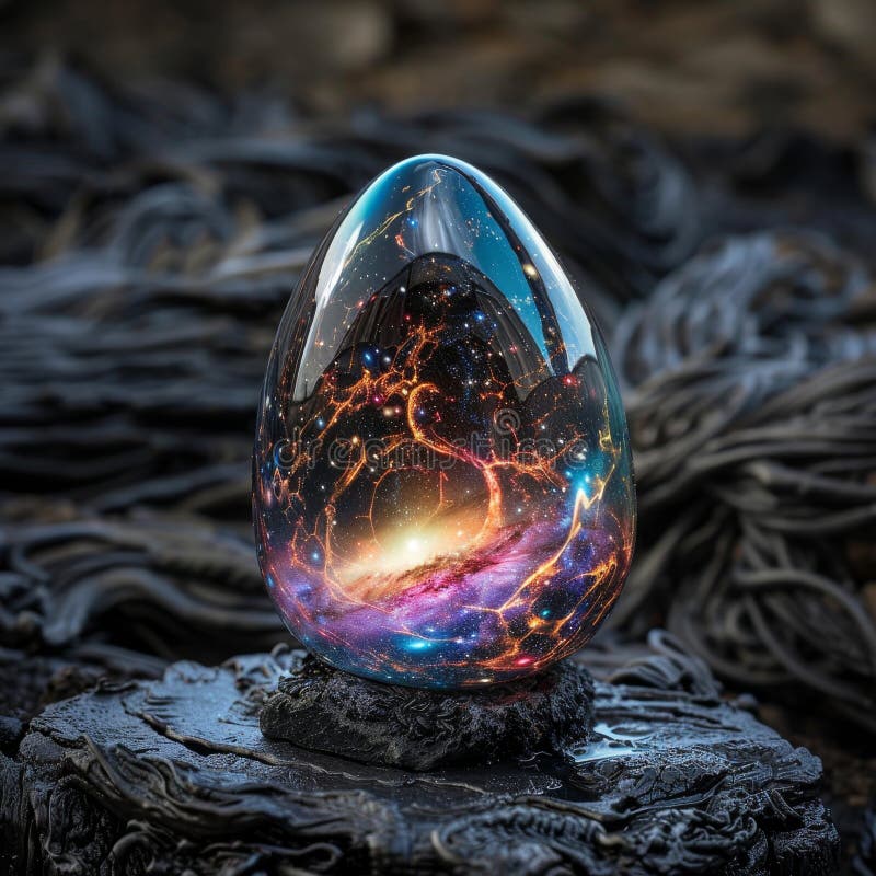 Cosmic Egg Sculpture stock illustration. Illustration of creative ...