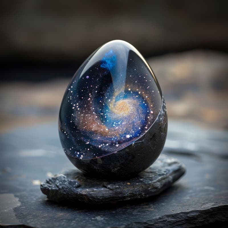 Cosmic Egg on Slate stock illustration. Illustration of universe ...