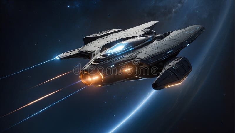 Cosmic Elegance: Ai Starship Exploration. Ai Generated Foto de archivo ...