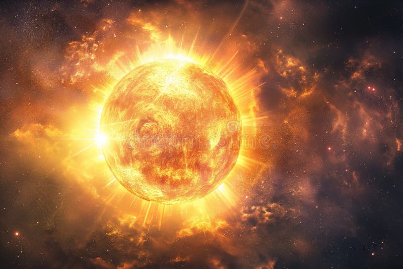 Cosmic Energy Burst stock photo. Image of burst, orange - 313800192