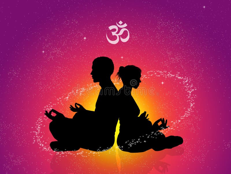 Cosmic energy couple stock illustration. Illustration of energy - 83420566
