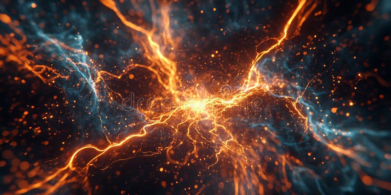 Cosmic Energy Explosion Abstract Nebula Background Stock Illustration ...