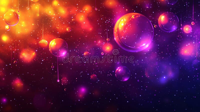 Cosmic Energy Flow Ethereal Glowing Spheres Vivid Space Stock Photos ...