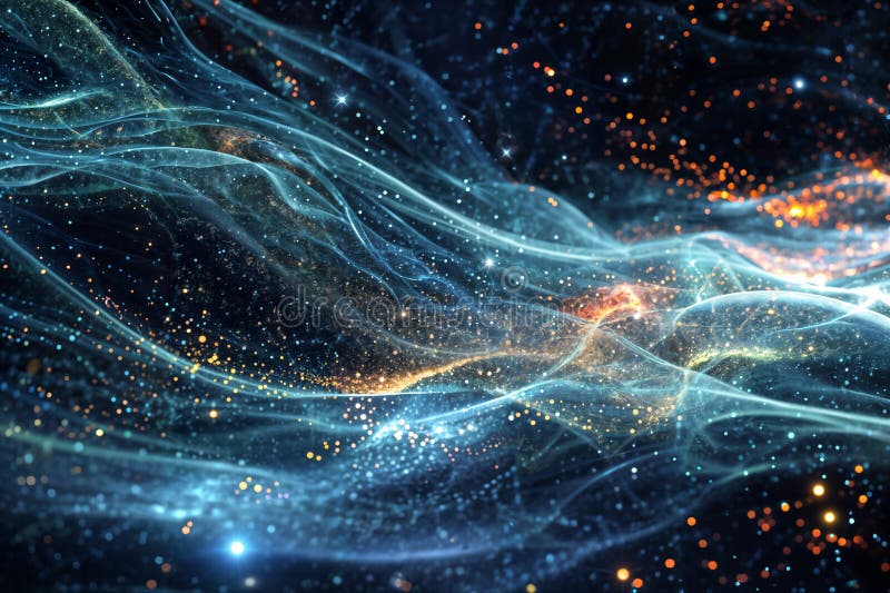 Cosmic Energy Flow Generative AI Illustration Stock Illustration ...