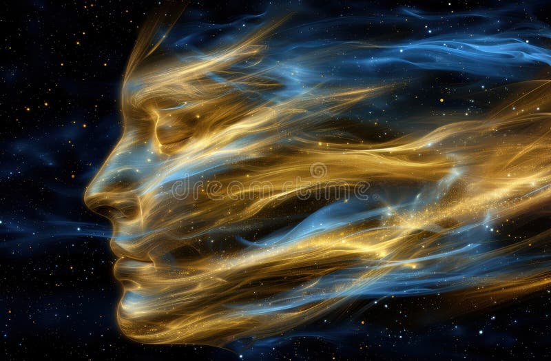 Cosmic Energy Flow in the Universe Stock Illustration - Illustration of ...