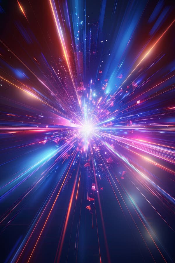 Cosmic Energy Trails a Burst and Linear Colorful Blur from the Center ...