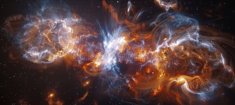 Cosmic Energy Vortex Abstract Nebula Clouds, Stars and Energy in Deep ...
