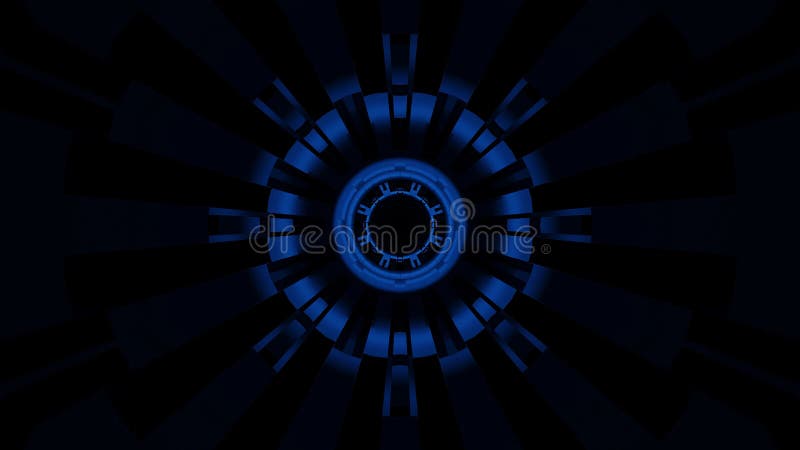 Cosmic Environment with a Blue Circle of Lights with a Black Background ...