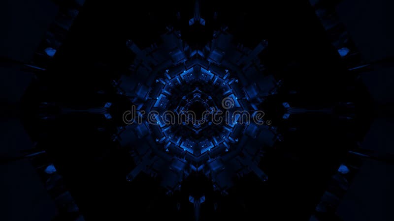 Cosmic Environment with a Blue Circle of Lights with a Black Background ...