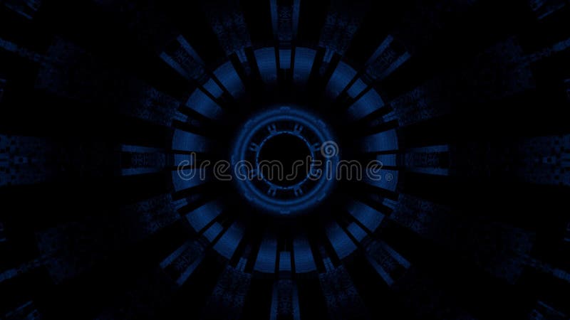 Cosmic Environment with a Blue Circle of Lights with a Black Background ...