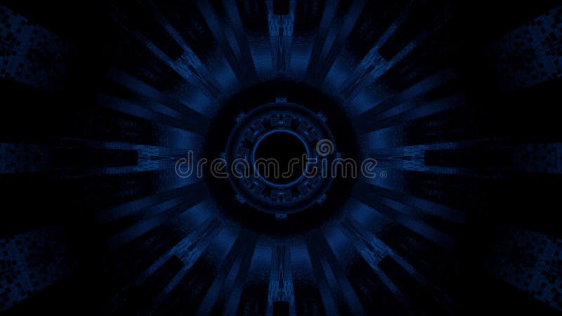 Cosmic Environment With A Blue Circle Of Lights With A Black Background ...