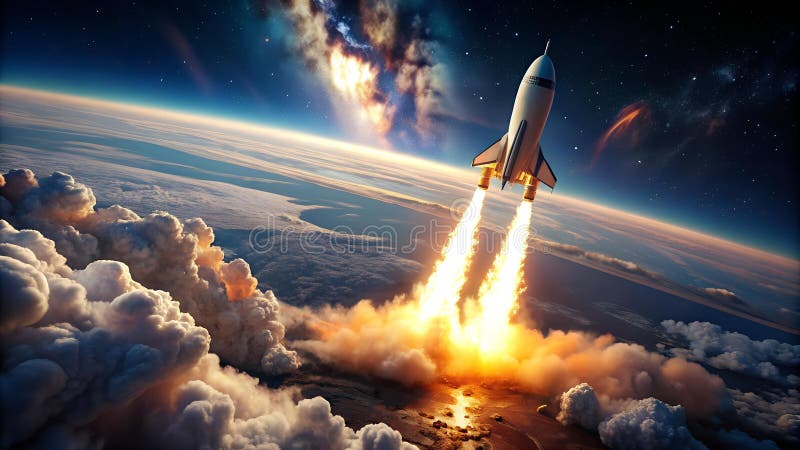 Cosmic Escape: a Rocket Breaks Free from Earth S Gravitational Pull AI ...