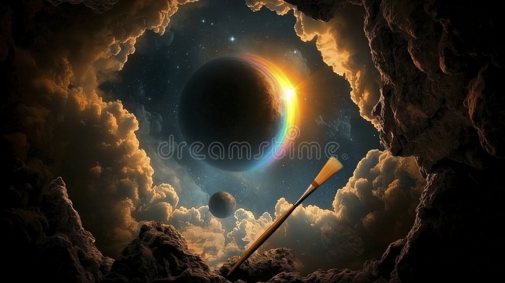 Cosmic Exploration Journey Outer Space Digital Artwork Surreal ...