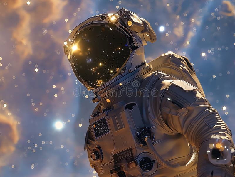 Cosmic Explorer in the Starlight Stock Image - Image of astronautics ...