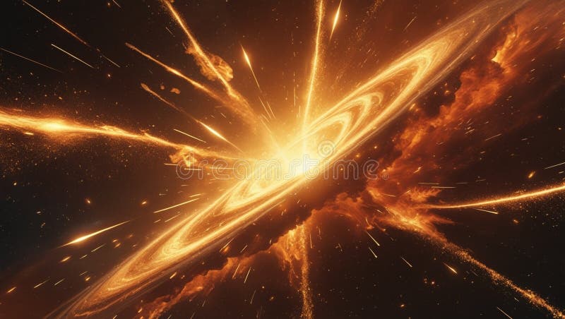 Cosmic Explosion: the Birth of a Star Stock Illustration - Illustration ...