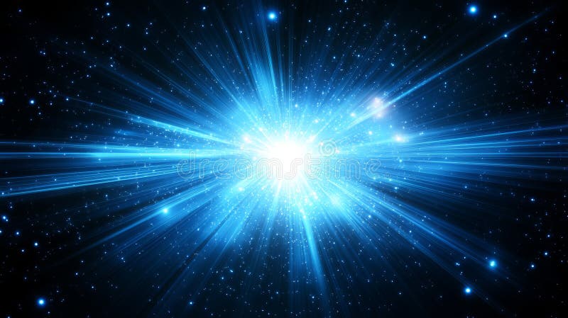 Cosmic Explosion. Bright Star Burst in Space. Birth of the Universe ...