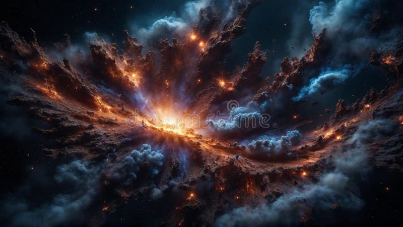 Cosmic Explosion: a Cataclysmic Event in Deep Space Stock Illustration ...
