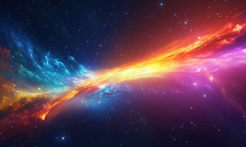 Cosmic Explosion of Colors, Vibrant Nebulae, Stars, and Galactic ...