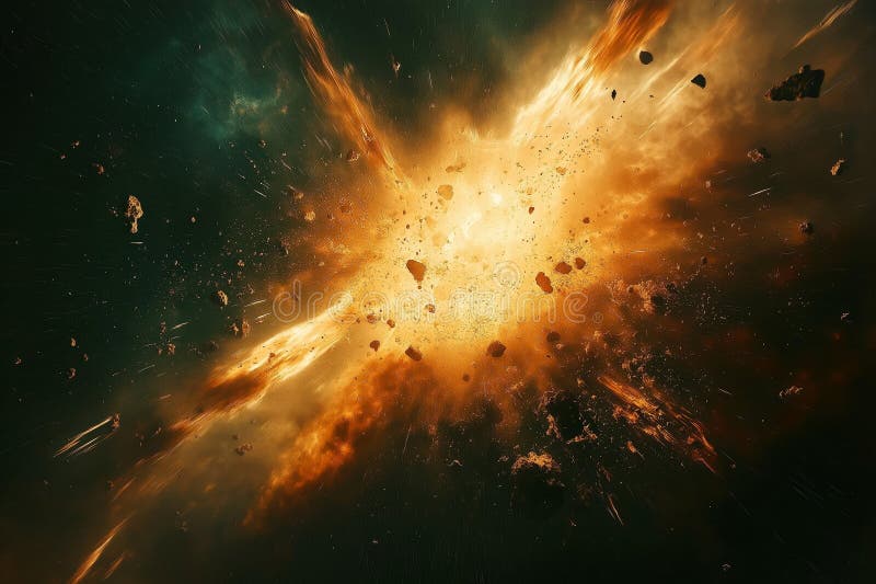 Cosmic Explosion Creating Shockwaves Throughout the Galaxy Stock Photo ...