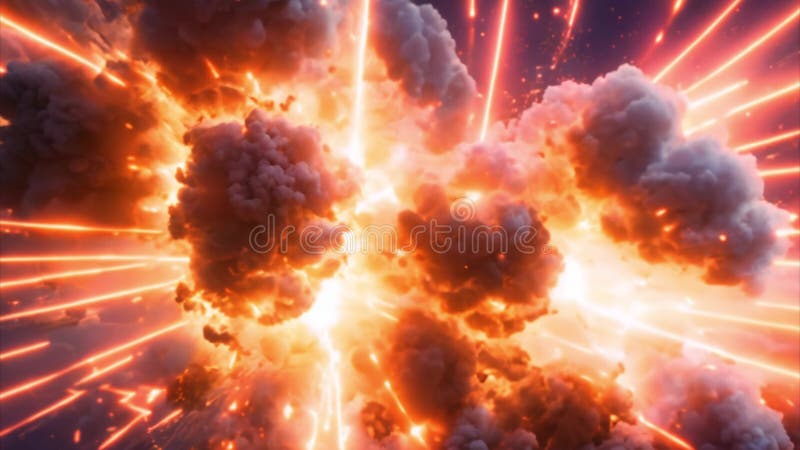 Cosmic Explosion - a Digital Artwork Stock Video - Video of smoke ...
