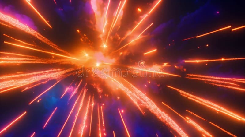 Cosmic Explosion stock footage. Video of fire, featuring - 336005242