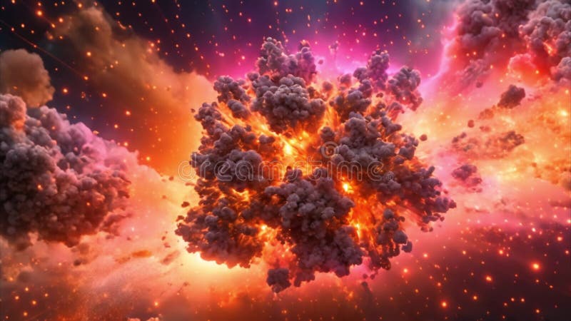 Cosmic Explosion stock footage. Video of smoke, nebula - 336002632