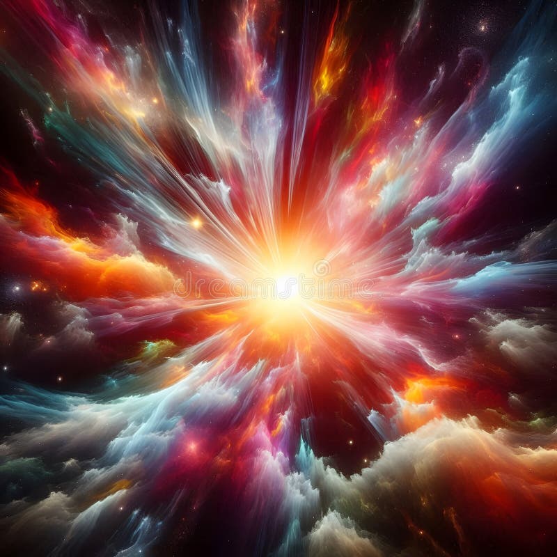 A Cosmic Explosion with Dynamic, Vibrant Colors and Energetic Forms ...