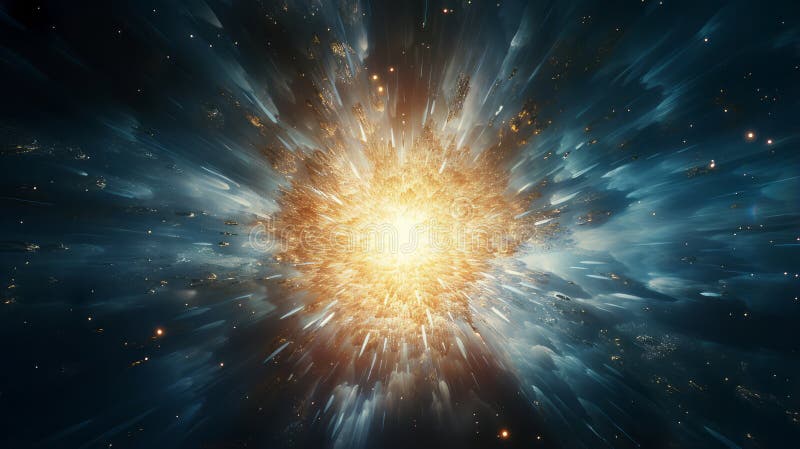Cosmic Explosion Energy Particles Stock Illustration - Illustration of ...