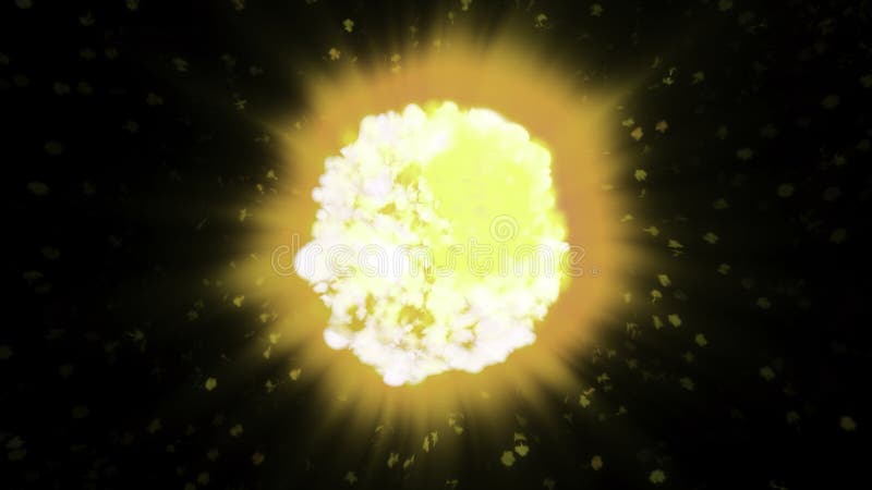 Cosmic Explosion with Formation of Ball. Motion. Bright Explosion of ...