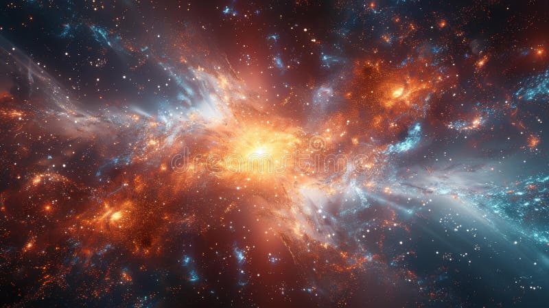 Cosmic Explosion Generative Ai Stock Illustration - Illustration of ...