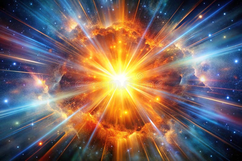 Cosmic Explosion in Nebula Space Stock Illustration - Illustration of ...