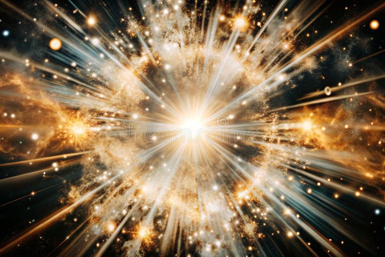 Cosmic Explosion Radiant Energy Deep Space Outward Force Stock ...