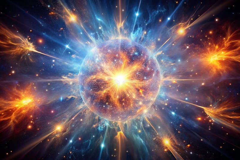 Cosmic Explosion, Radiant Sphere, Nebulae, Stellar Burst Stock ...