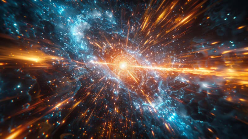 Cosmic Explosion in Space - Generative Ai Stock Illustration ...