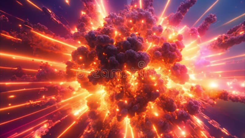 Cosmic Explosion - a Spectacular Display of Energy Stock Footage ...