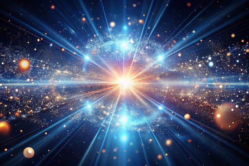 Cosmic Explosion, Swirling Nebula, Space, Radiating Light Stock ...