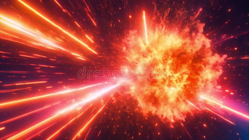 Cosmic Explosion - a Visual Representation of a Fiery Celestial Event ...
