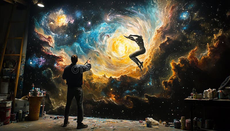 Cosmic Expression: a Journey Beyond Reality Stock Illustration ...