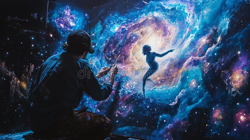 Cosmic Expression: a Journey Beyond Reality Stock Illustration ...