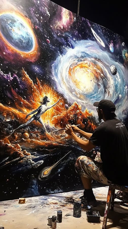 Cosmic Expression: a Journey Beyond Reality Stock Illustration ...