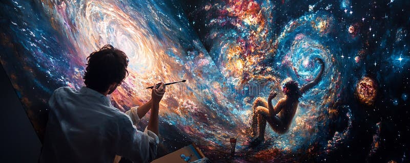 Cosmic Expression: a Journey Beyond Reality Stock Illustration ...