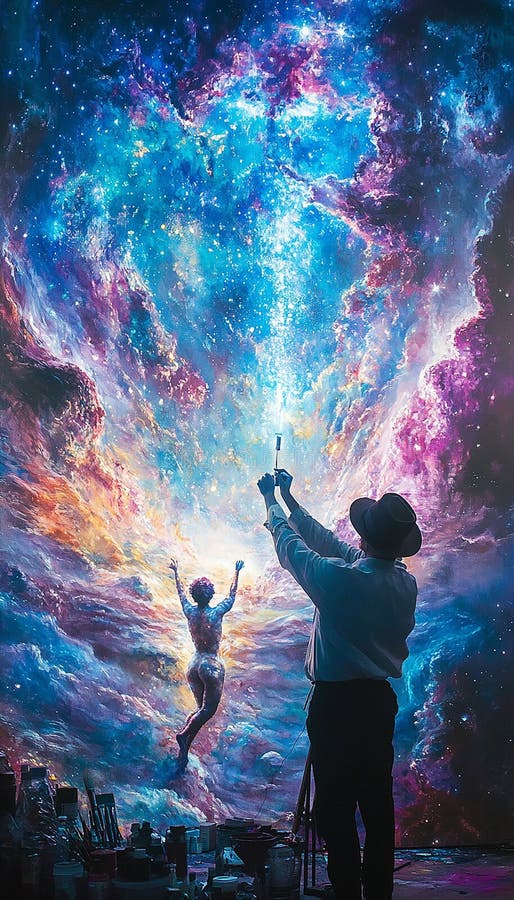 Cosmic Expression: a Journey Beyond Reality Stock Illustration ...