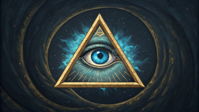 Cosmic Eye Digital Painting, Triangle, All-Seeing Eye Stock ...