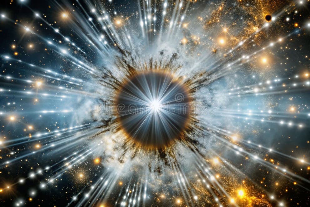 Cosmic Eye Exploding Starry Nebula Stock Illustration - Illustration of ...