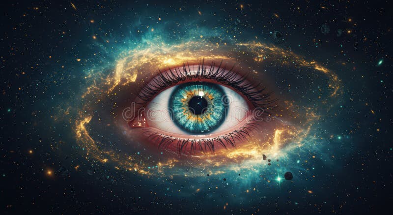 Cosmic Eye: a Glimpse into the Universe S Infinity Stock Illustration ...
