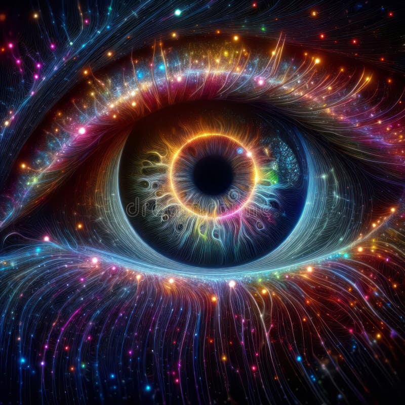 Cosmic Eyeball Watching Everything Stock Illustration - Illustration of ...