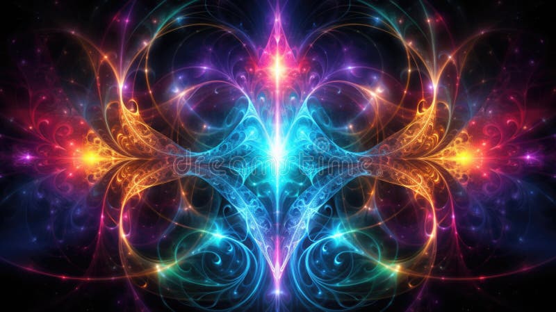 Cosmic Fractal Background, Abstract Illustration Stock Illustration ...